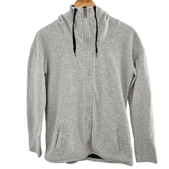 GAIAM | Jackets & Coats | Gaiam Grey Hoodie Yoga Full Zip Jacket ...